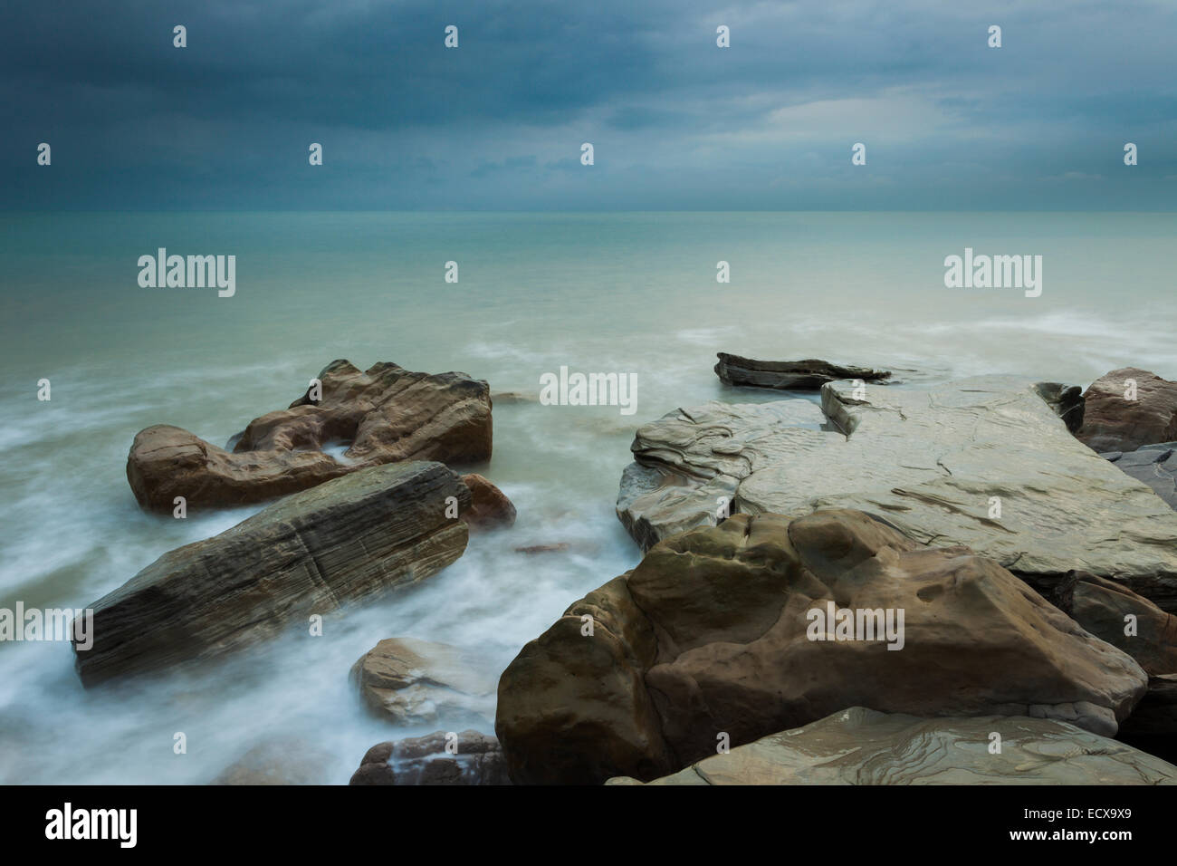 November afternoon at Covehurst Bay near Fairlight, East Sussex ...