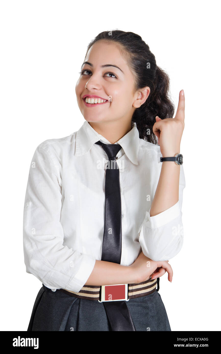 1 indian School girl student thinking Stock Photo - Alamy