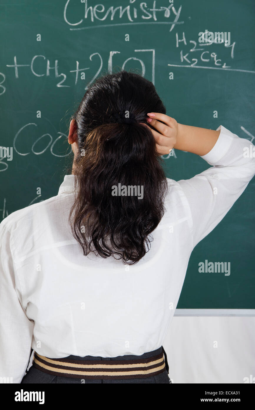 School girl back view uniform hi-res stock photography and images - Alamy