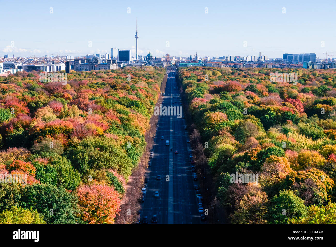 berlin panoramic view on a sunny autumn day Stock Photo - Alamy
