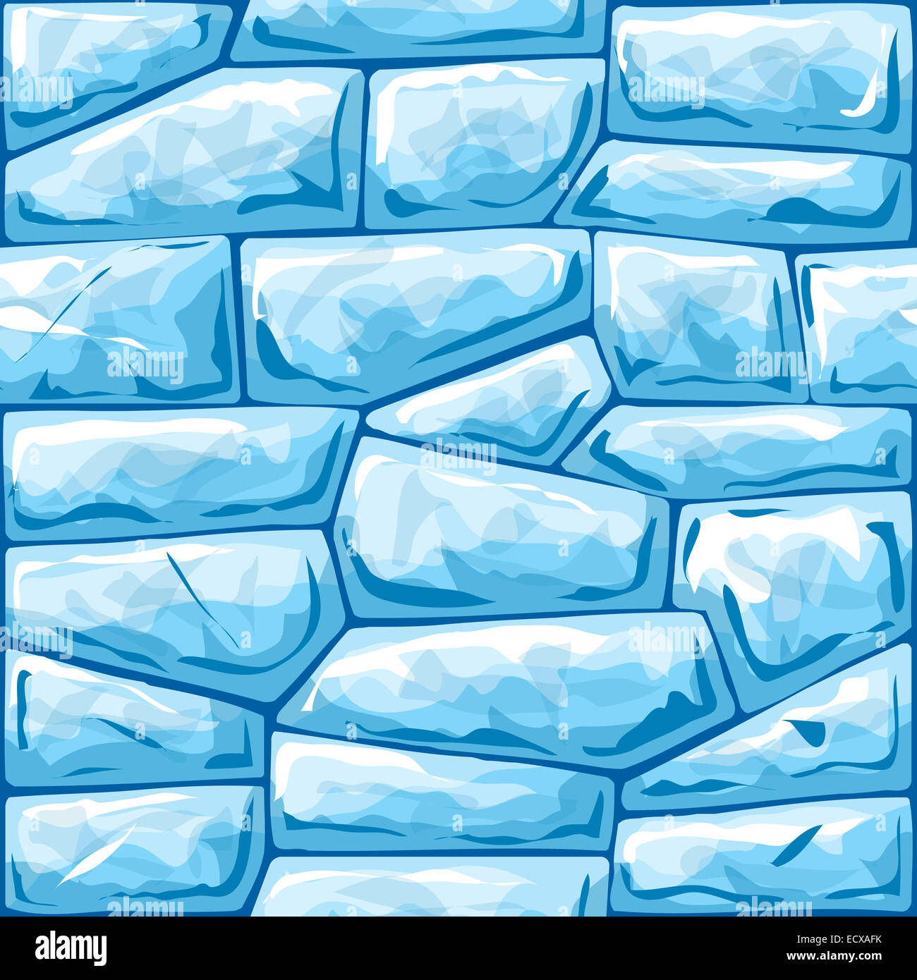 Vector illustration of blue ice brick seamless pattern Stock Photo - Alamy