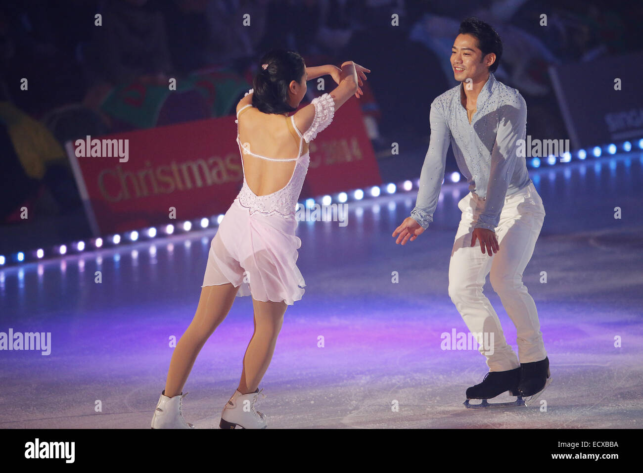 Kanagawa, Japan. 21st Dec, 2014. (L-R) Mao Asada, Daisuke Takahashi, Figure Skating : Christmas ...