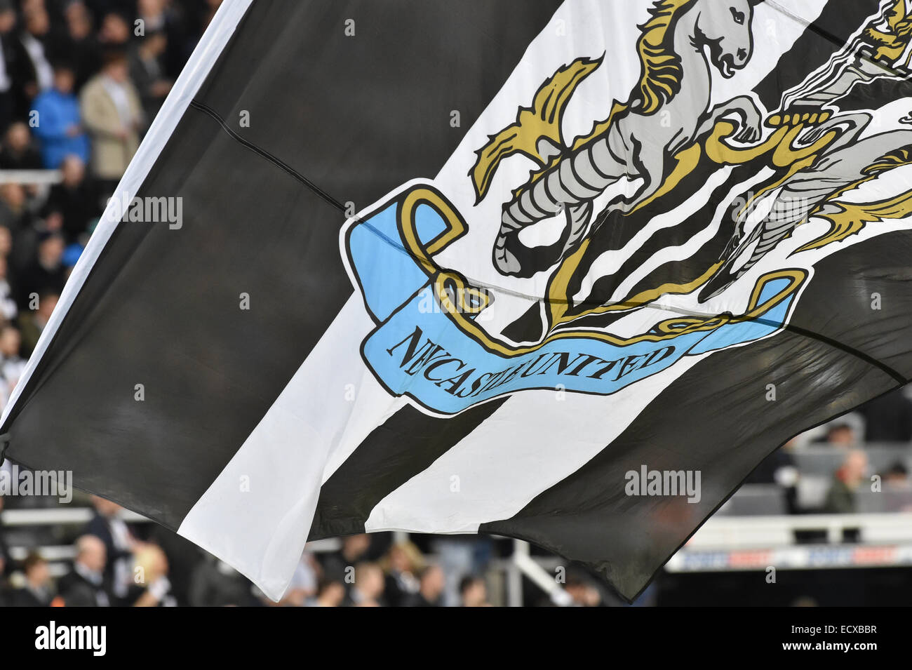 Newcastle united flag hi-res stock photography and images - Alamy