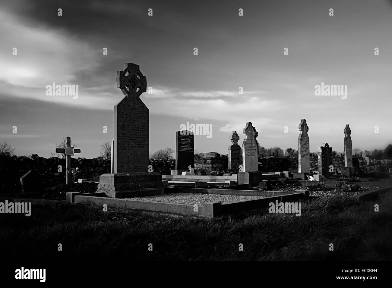 Eerie rural Cemetery in north county Dublin Ireland Stock Photo - Alamy