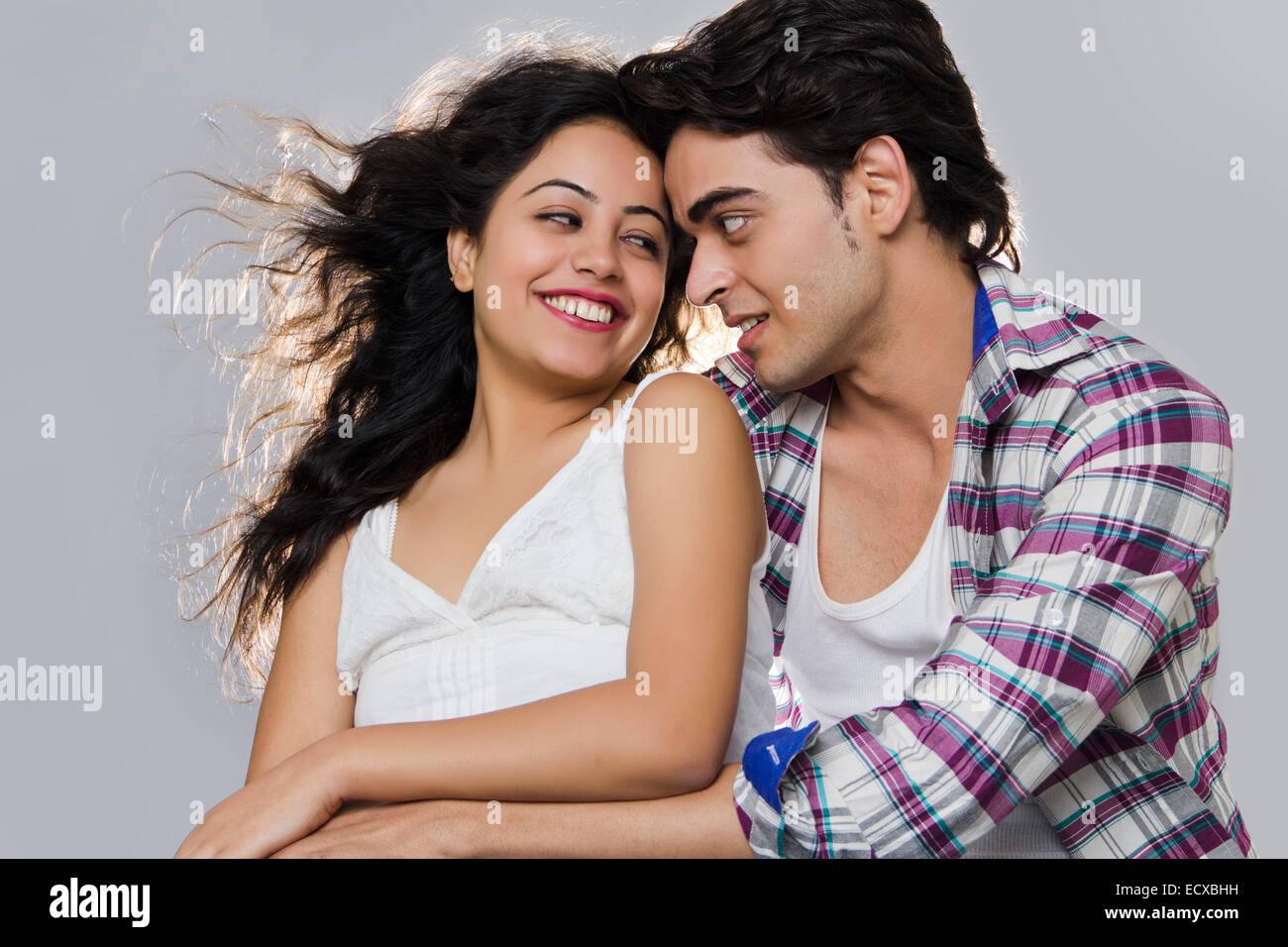 indian Beautiful Couple romance Stock Photo - Alamy