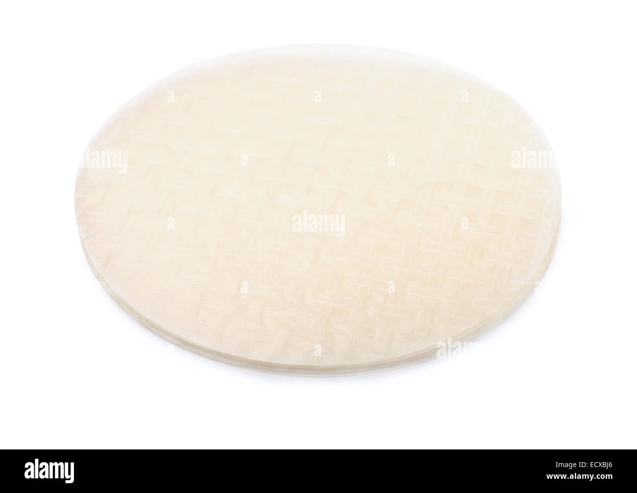 Stack of rice paper sheets isolated on white Stock Photo - Alamy
