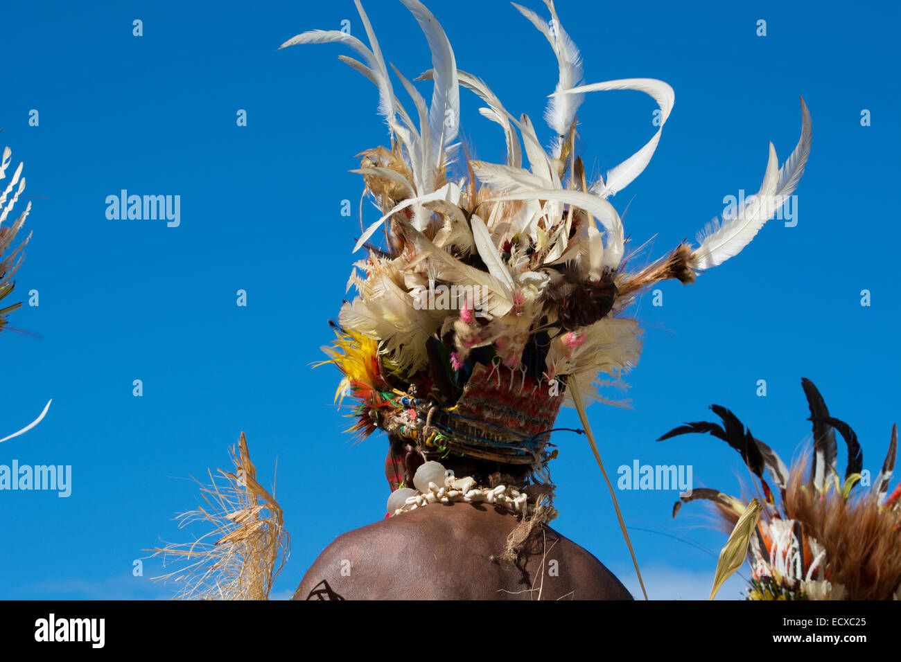 Papua New Guinea, Tufi. Traditional welcome sing-sing performance ...