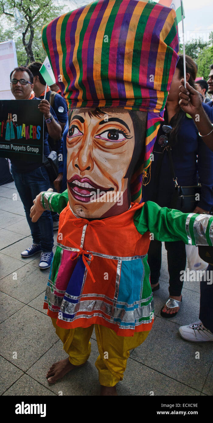 Indian Puppet performer at the Harmony World Puppet Festival in Bangkok ...