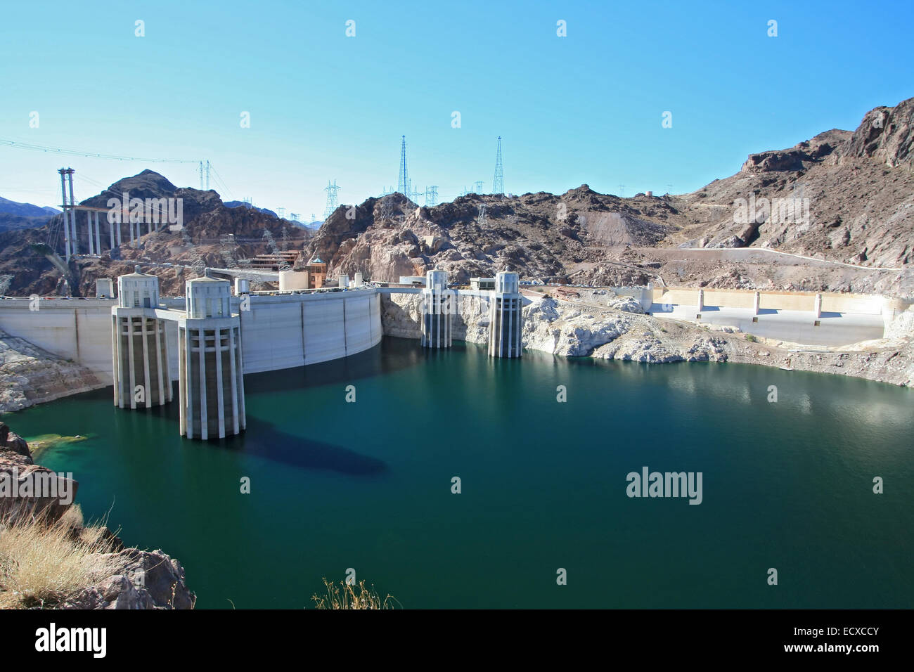 Hoover Dam and colorado river USA Stock Photo - Alamy