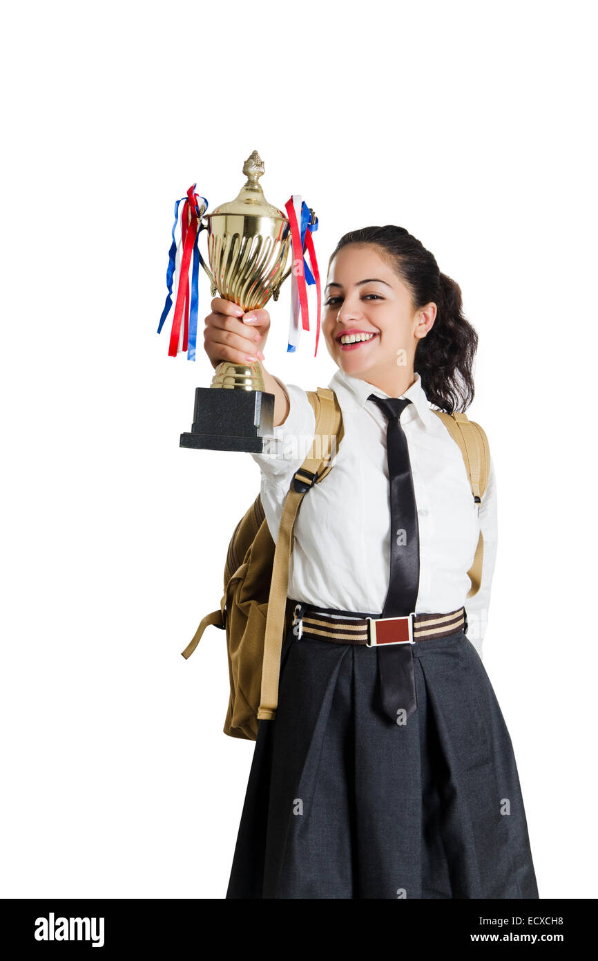 Indian school girl student victory hi-res stock photography and images ...