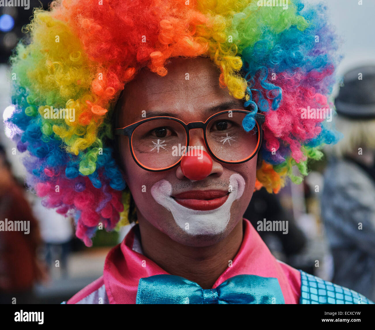 Clown performer at the International Puppet Festival in Bangkok Stock ...