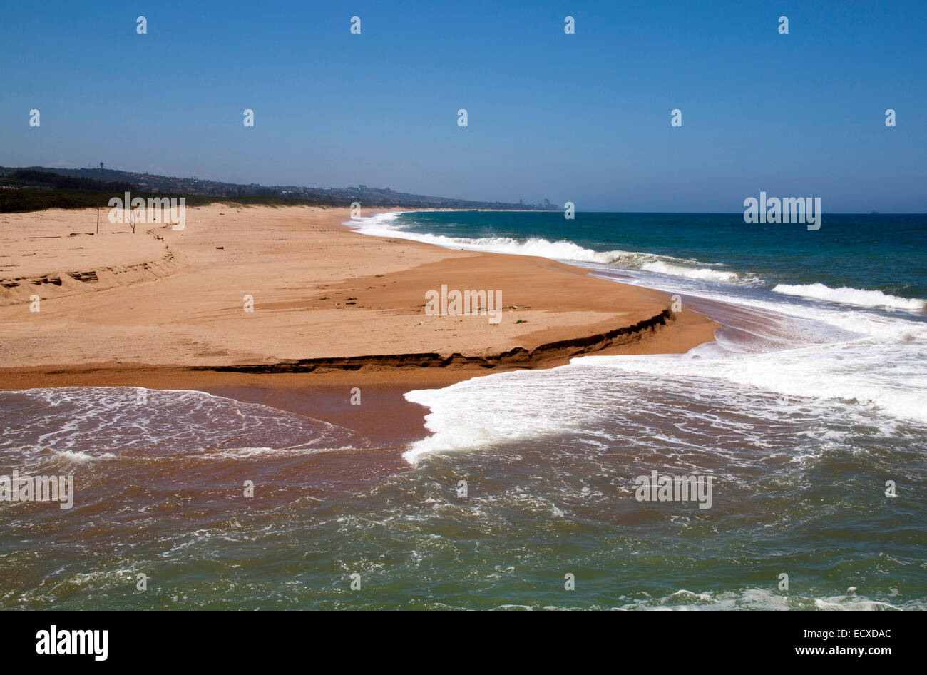 waves entering the Umgeni river mouth, Durban Stock Photo - Alamy