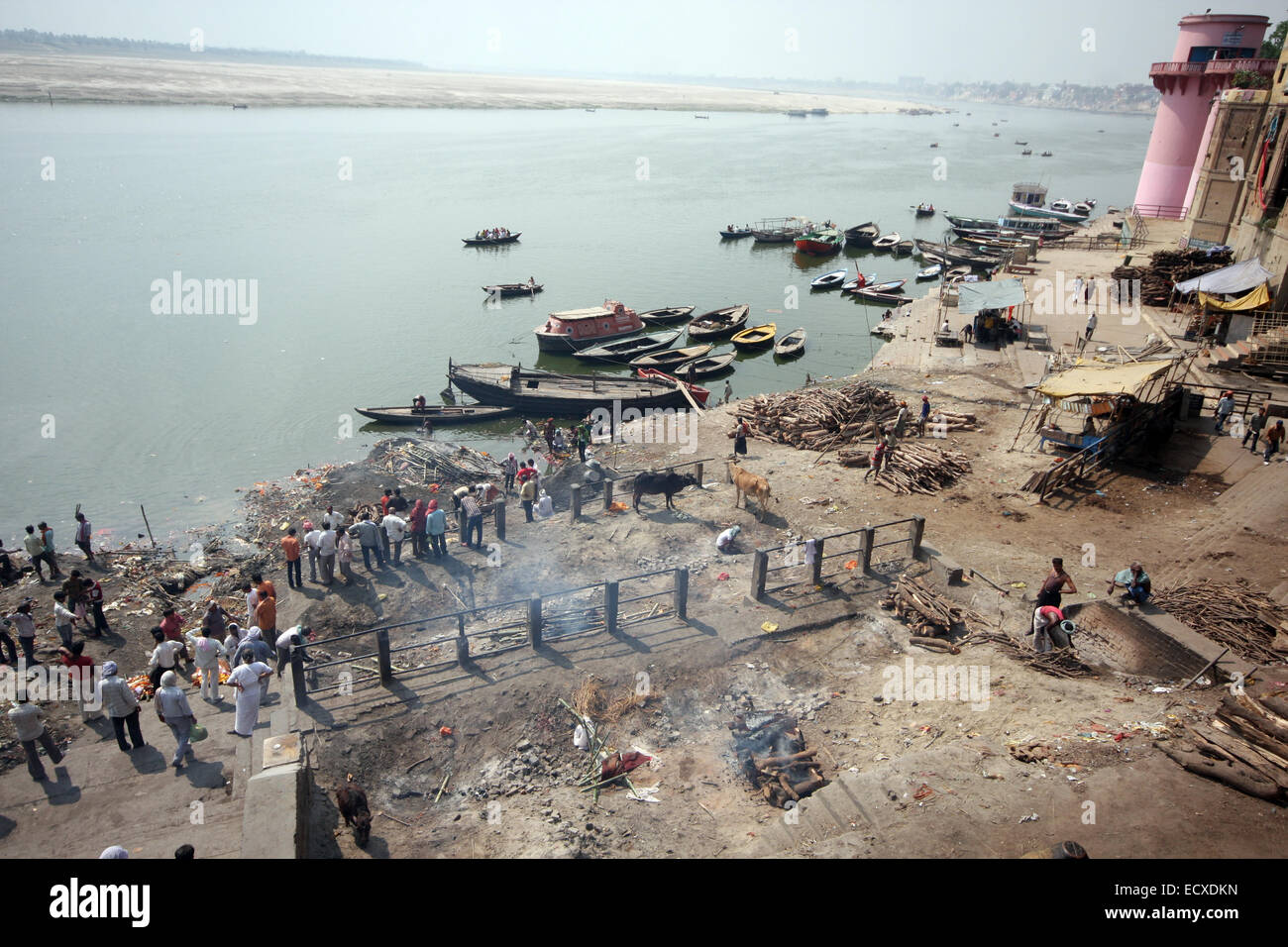 Funeral Pyre Ganges River High Resolution Stock Photography and Images ...