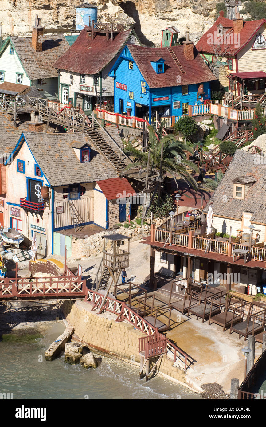 Anchor Bay Popeye Village of sweethaven the Island of Malta Europe ...