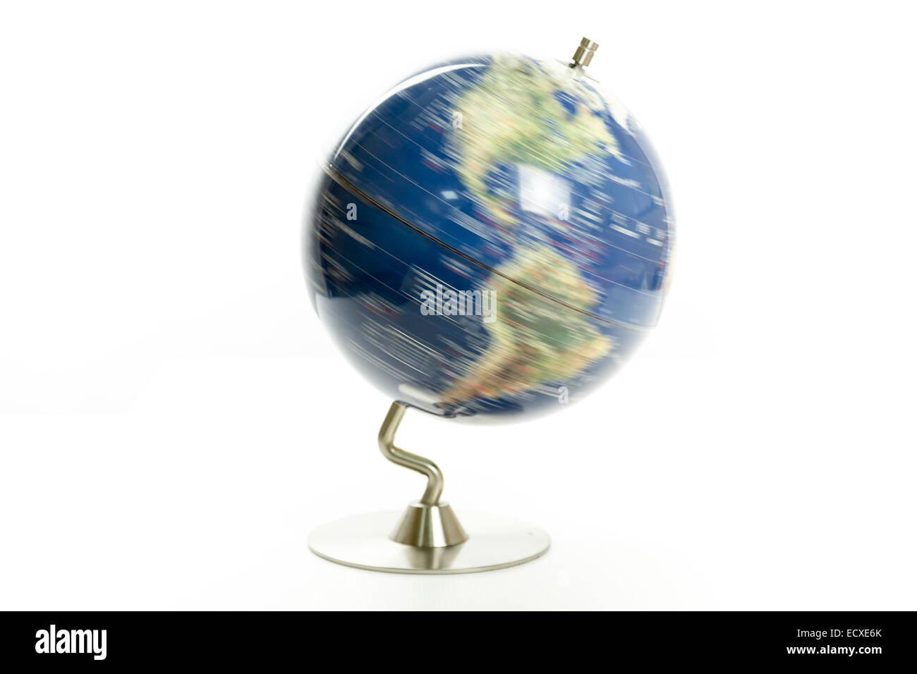 Globe of the world spinning isolated on white background Stock Photo ...