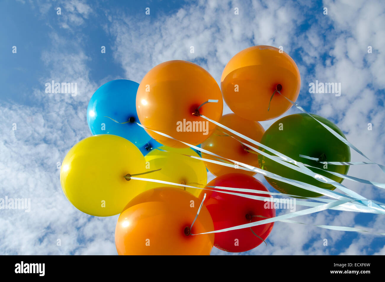 Sky balloons children flying hi-res stock photography and images - Alamy