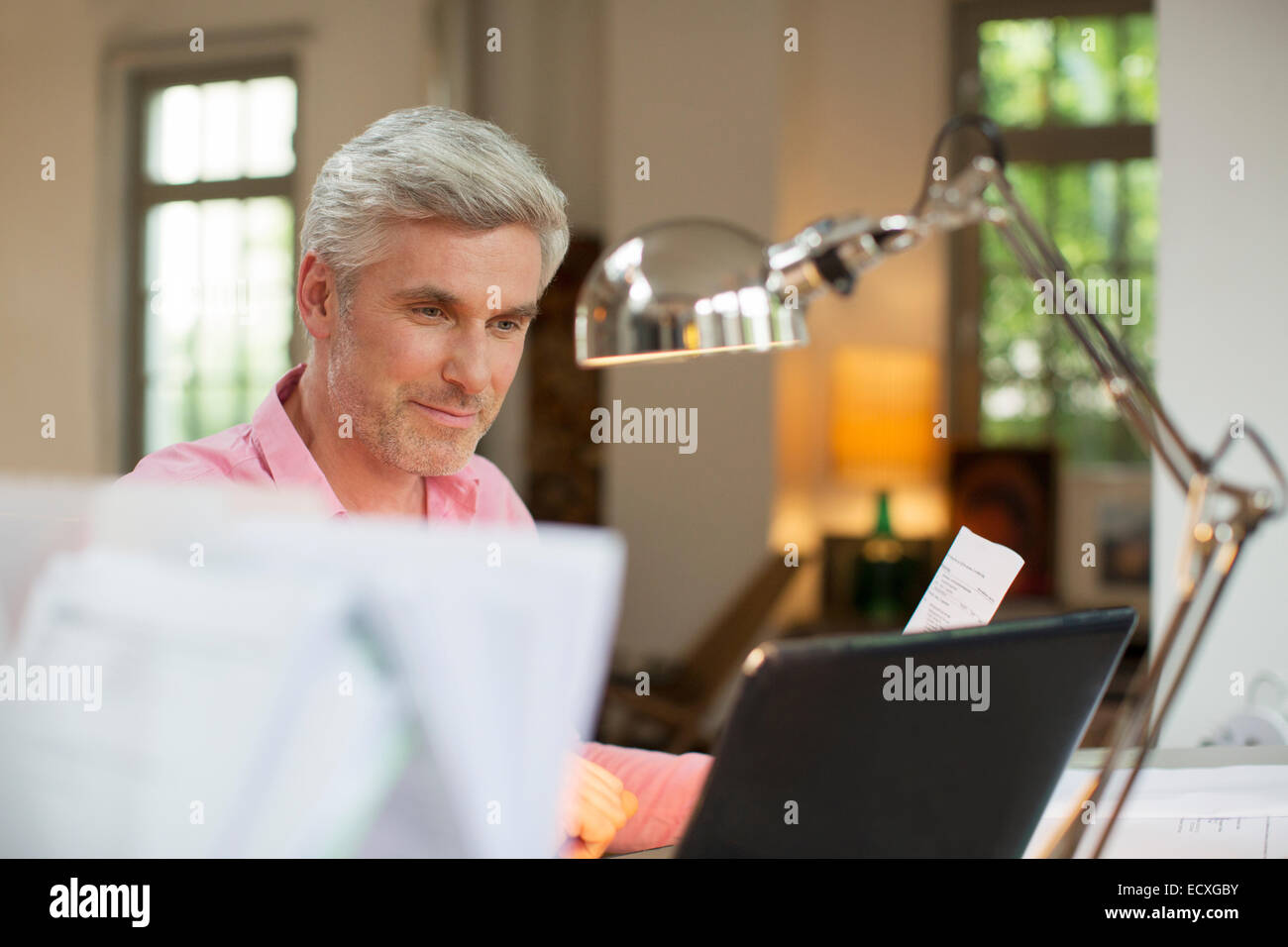 Adult man home office laptop hi-res stock photography and images - Alamy