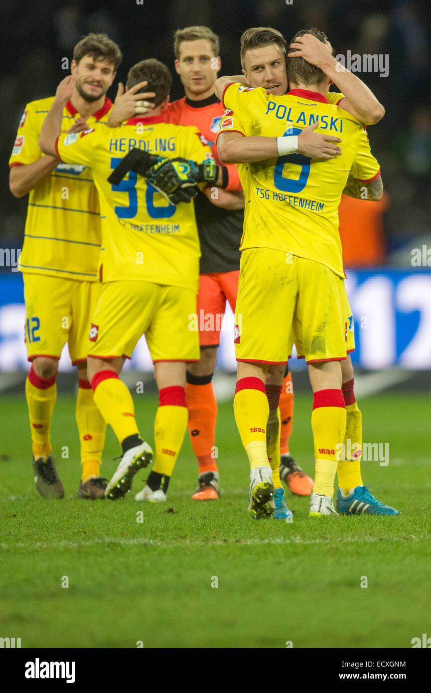 Berlin, Germany. 21st Dec, 2014. Hoffenheim's players, including ...