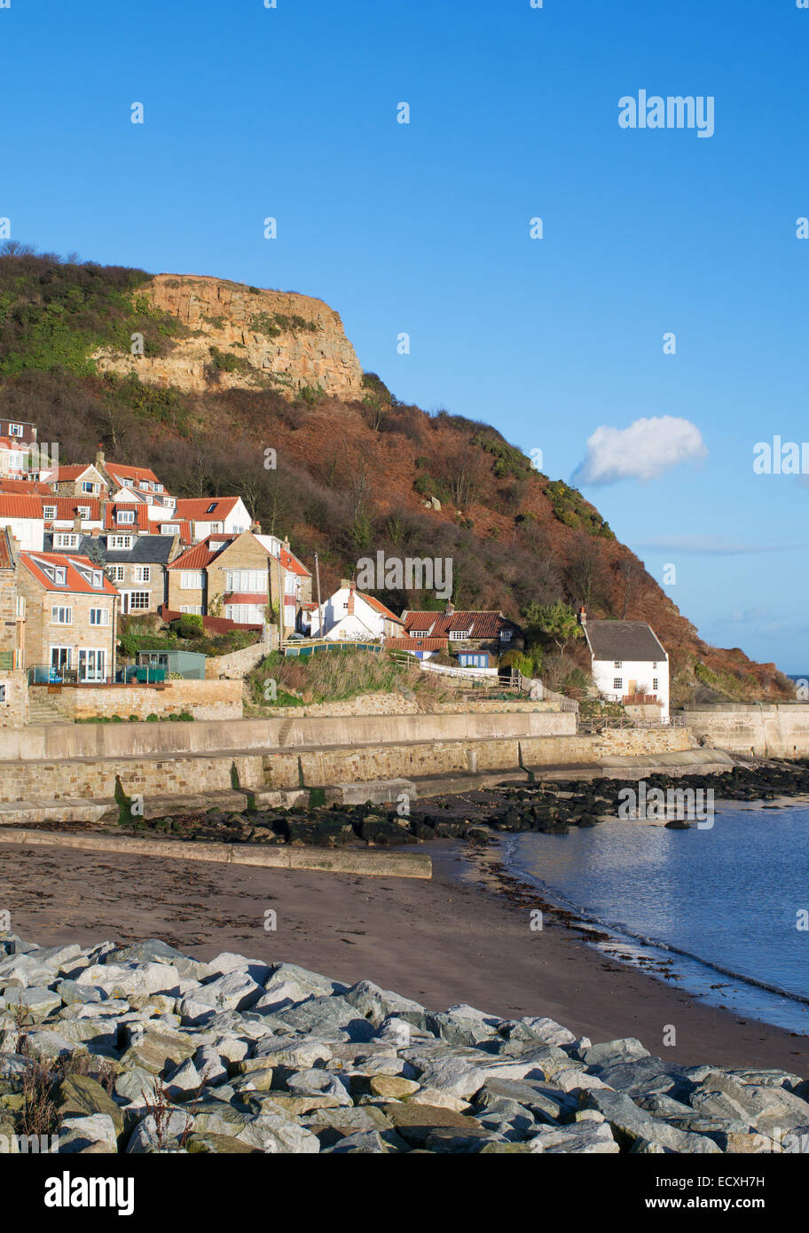 The coastal village of Runswick Bay, north Yorkshire, England, UK Stock ...