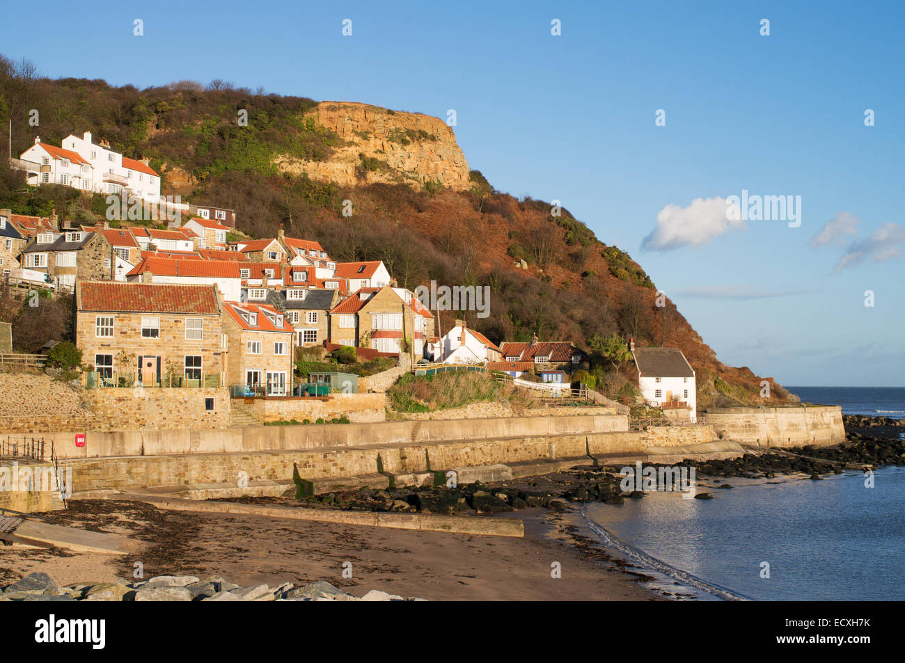 The coastal village of Runswick Bay, north Yorkshire, England, UK Stock ...