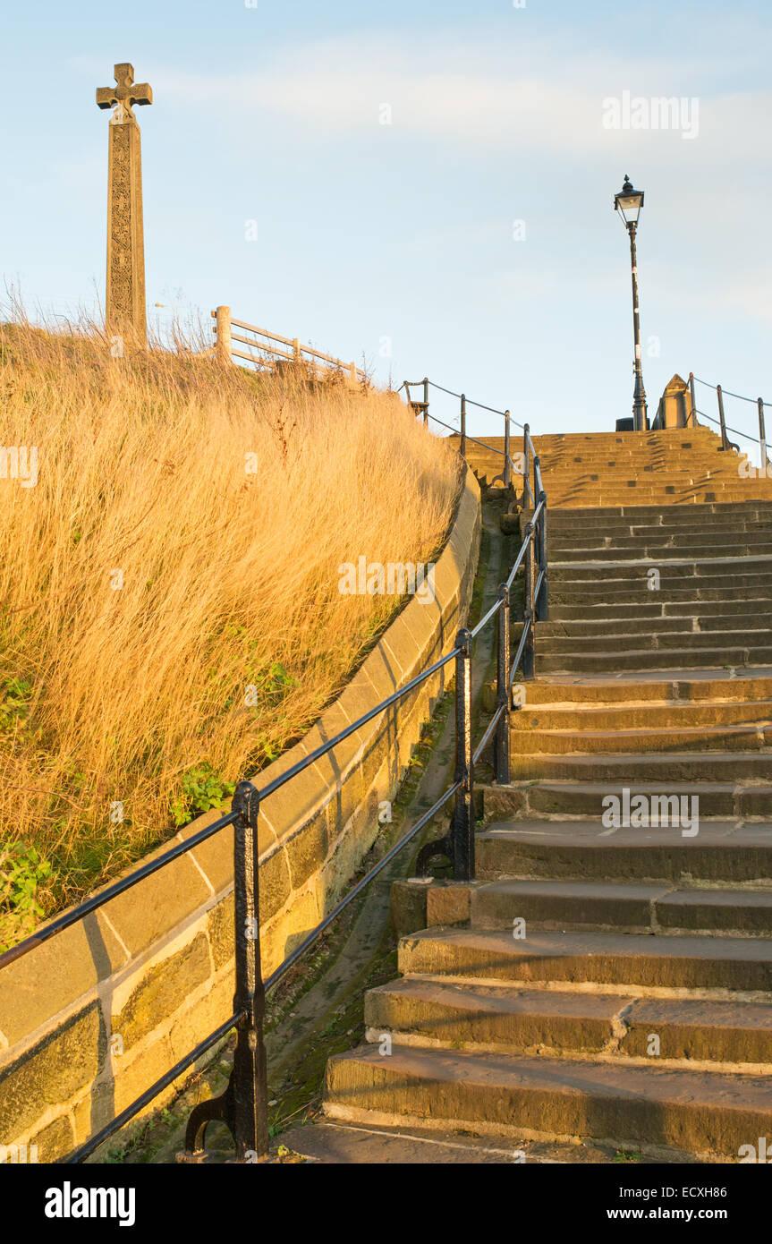 Whitby 199 steps december hi-res stock photography and images - Alamy