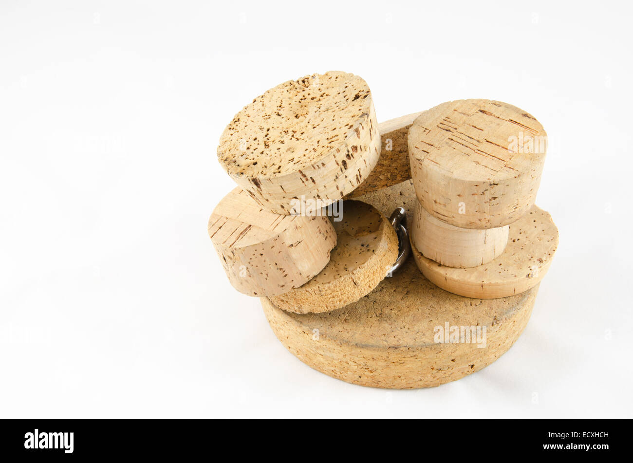 Cork in different sizes stacked in top of each other Stock Photo - Alamy
