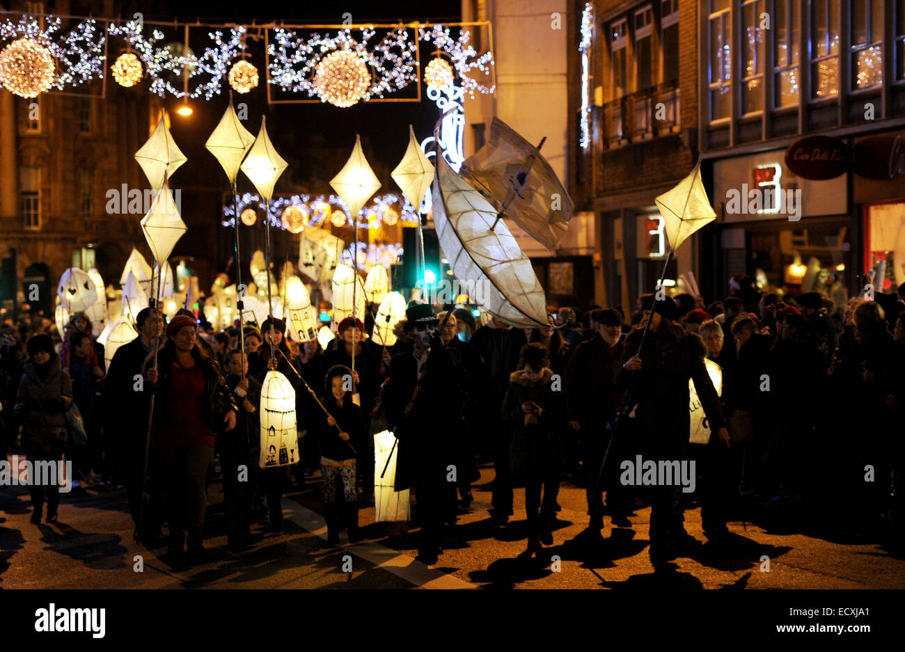 Brighton, UK. 21st Dec, 2014. Thousands of people take part in the ...