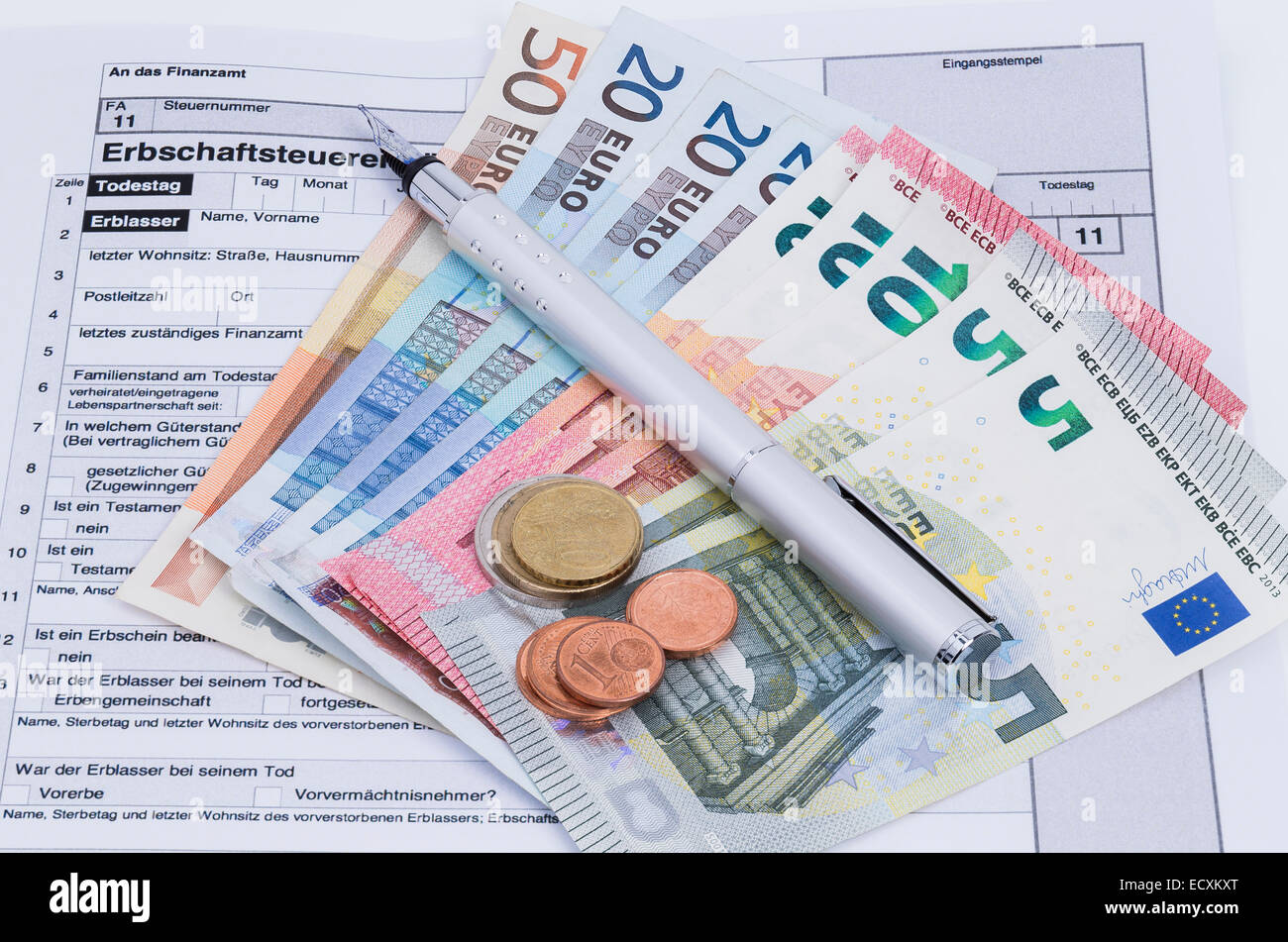 Estate tax form Stock Photo - Alamy