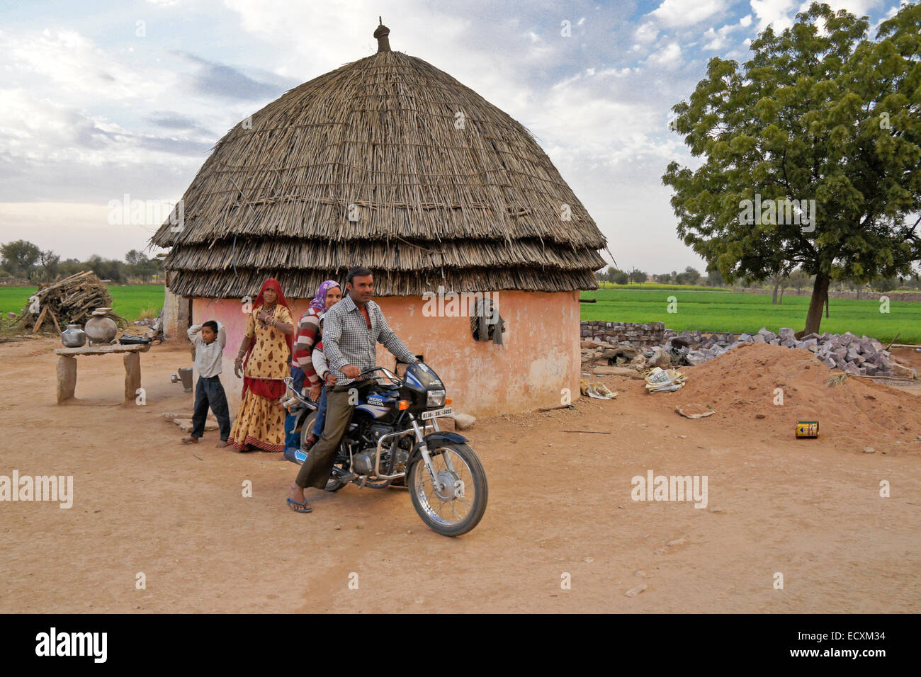 Nagauri Jat people outside home, Rajasthan, India Stock Photo - Alamy