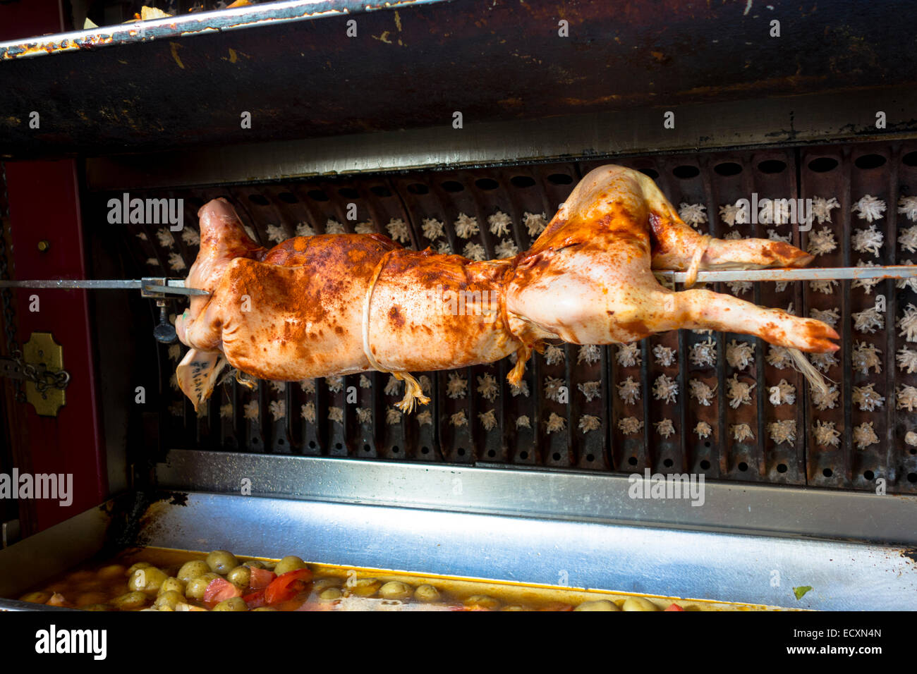 Pigling on a stick, France Stock Photo - Alamy