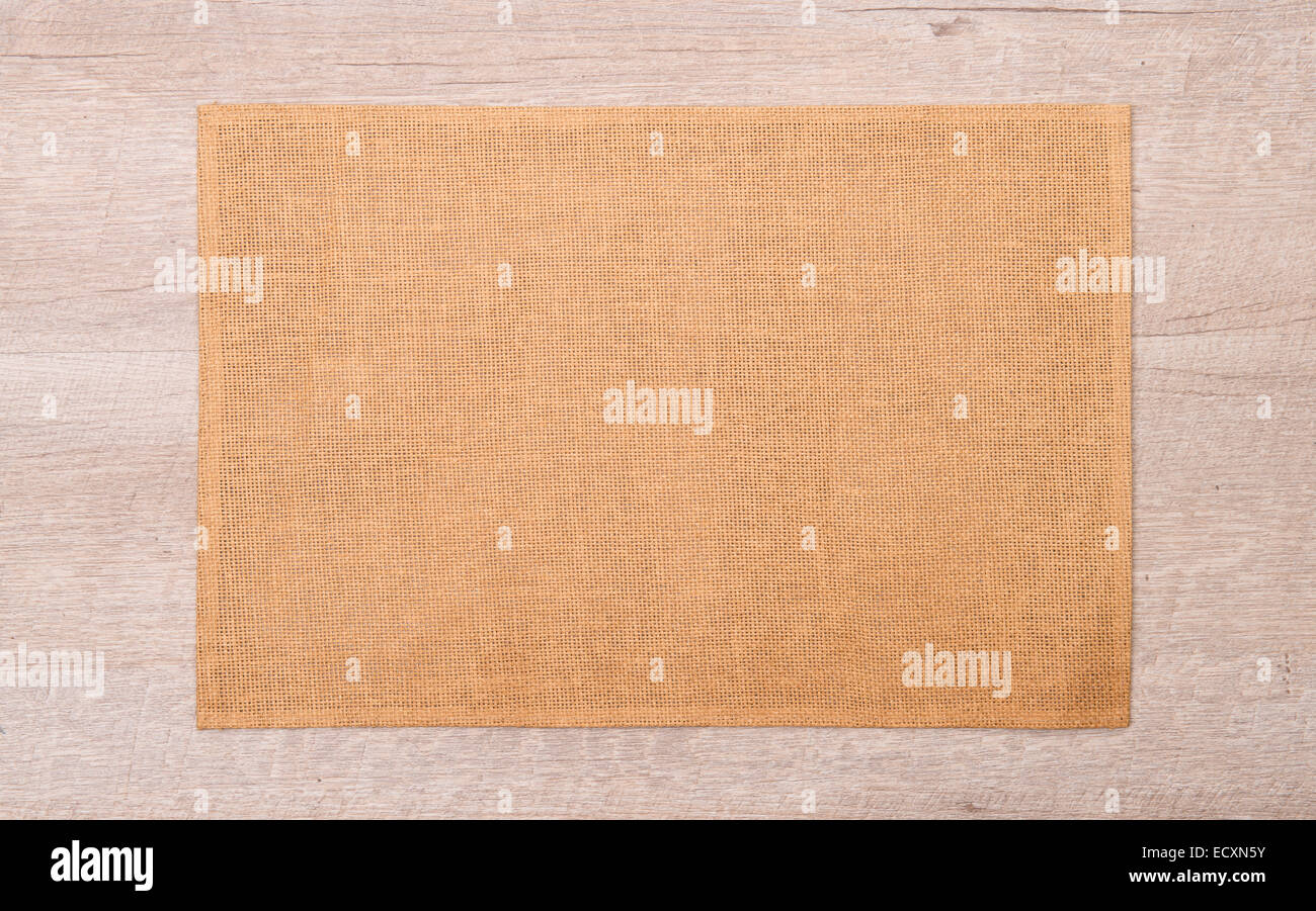 Place mat on wooden deck table Stock Photo - Alamy