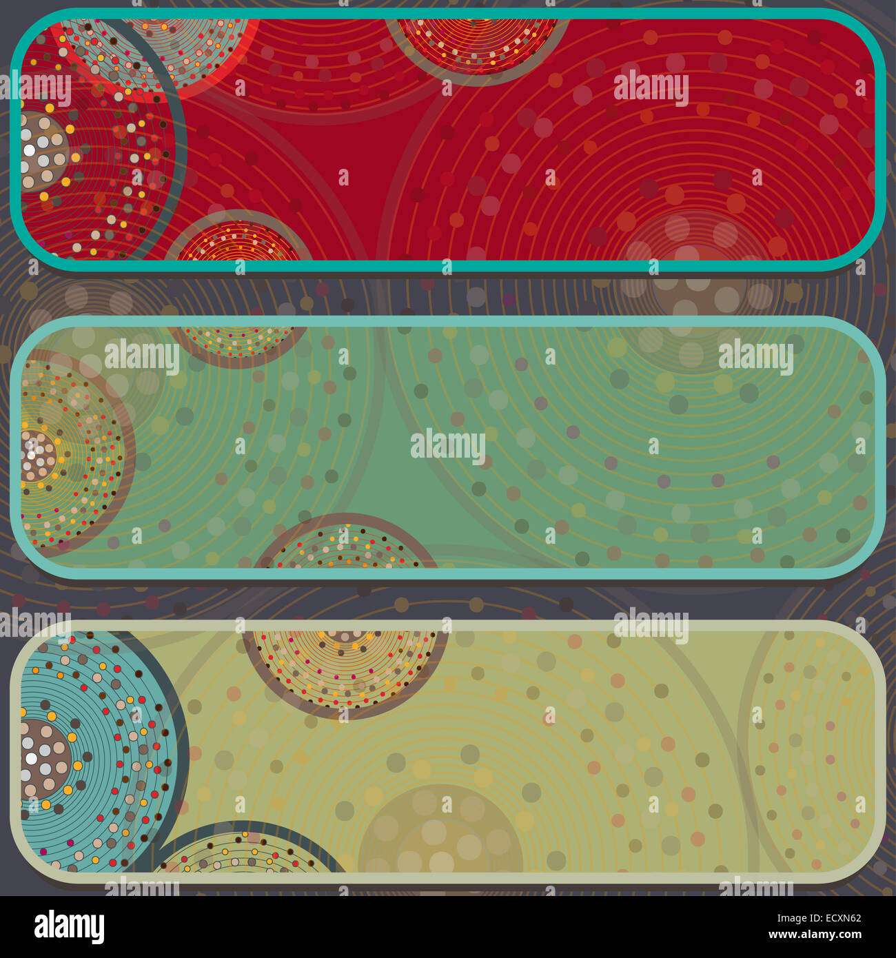 Set of colorful vector banners with circles background Stock Photo - Alamy