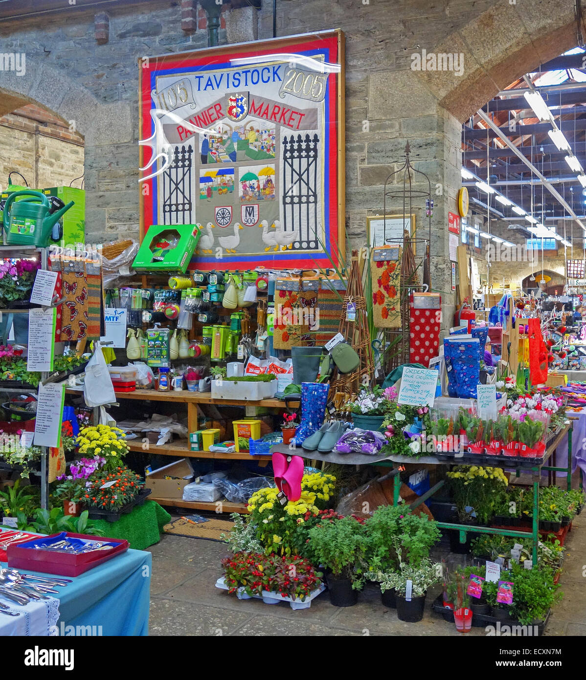 Inside the Pannier Market in Tavistock, Devon, UK Stock Photo - Alamy
