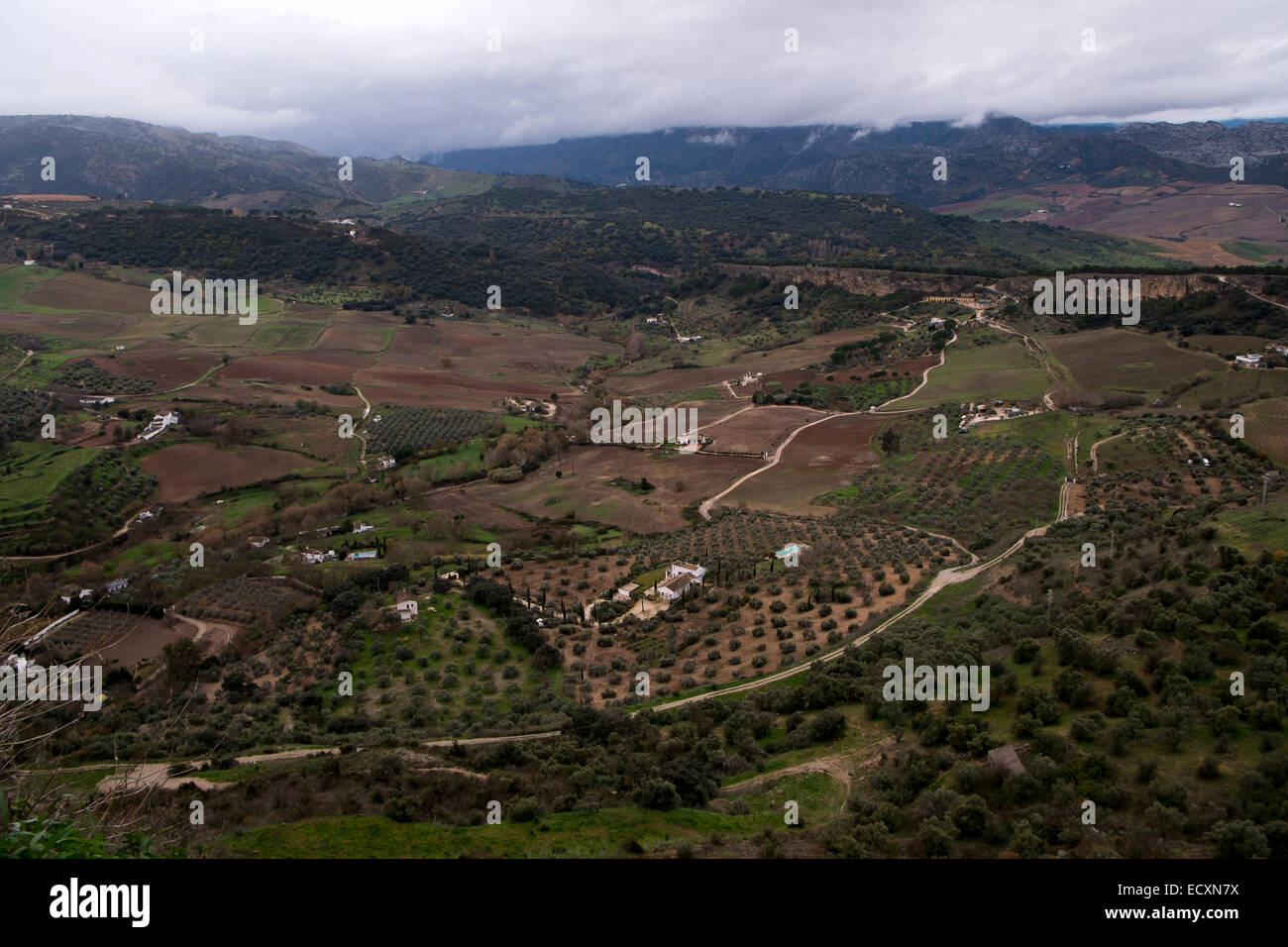 A view of the valley in Ronda, Spain Stock Photo - Alamy