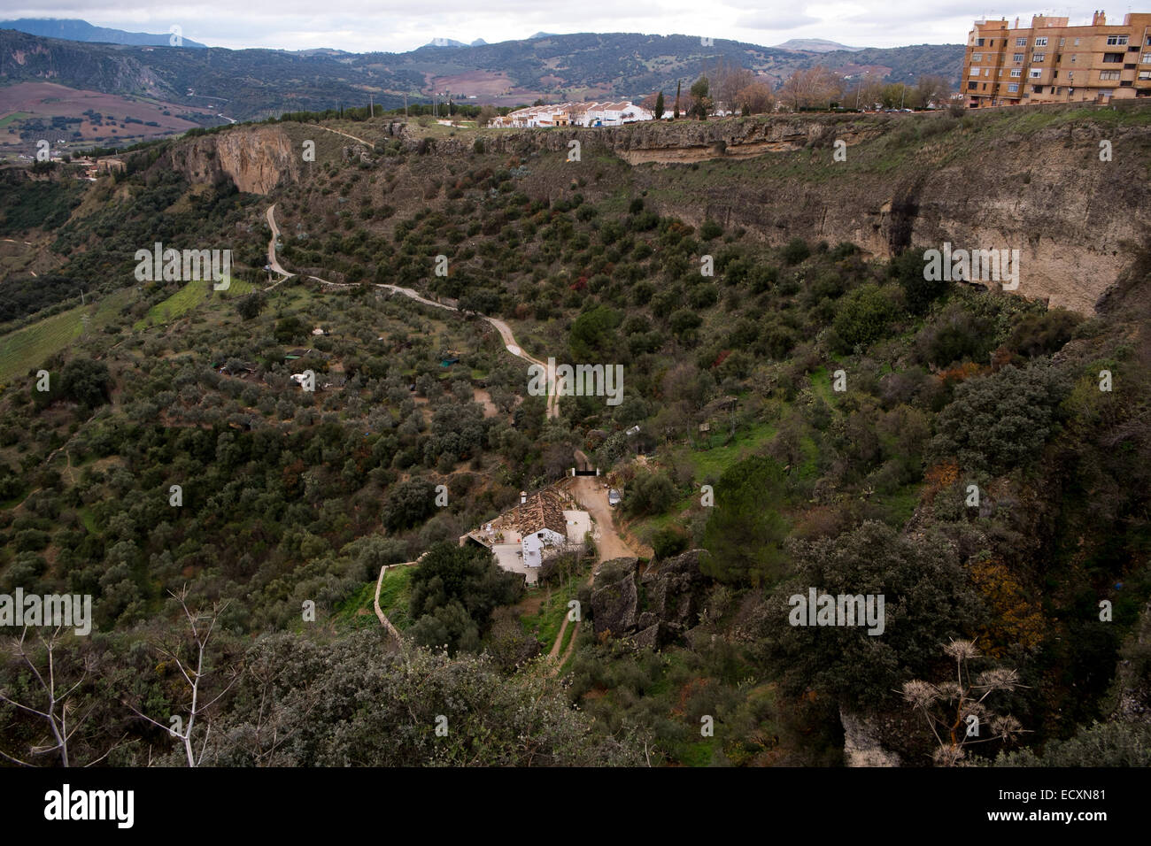 A view of the valley in Ronda, Spain Stock Photo - Alamy