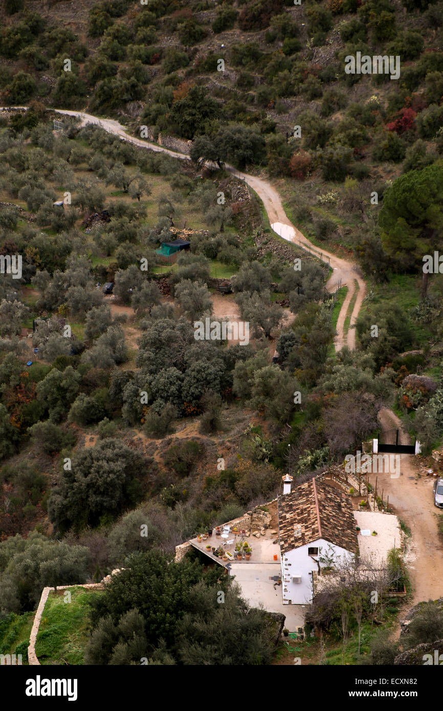 View of a valley from Ronda, Spain Stock Photo - Alamy