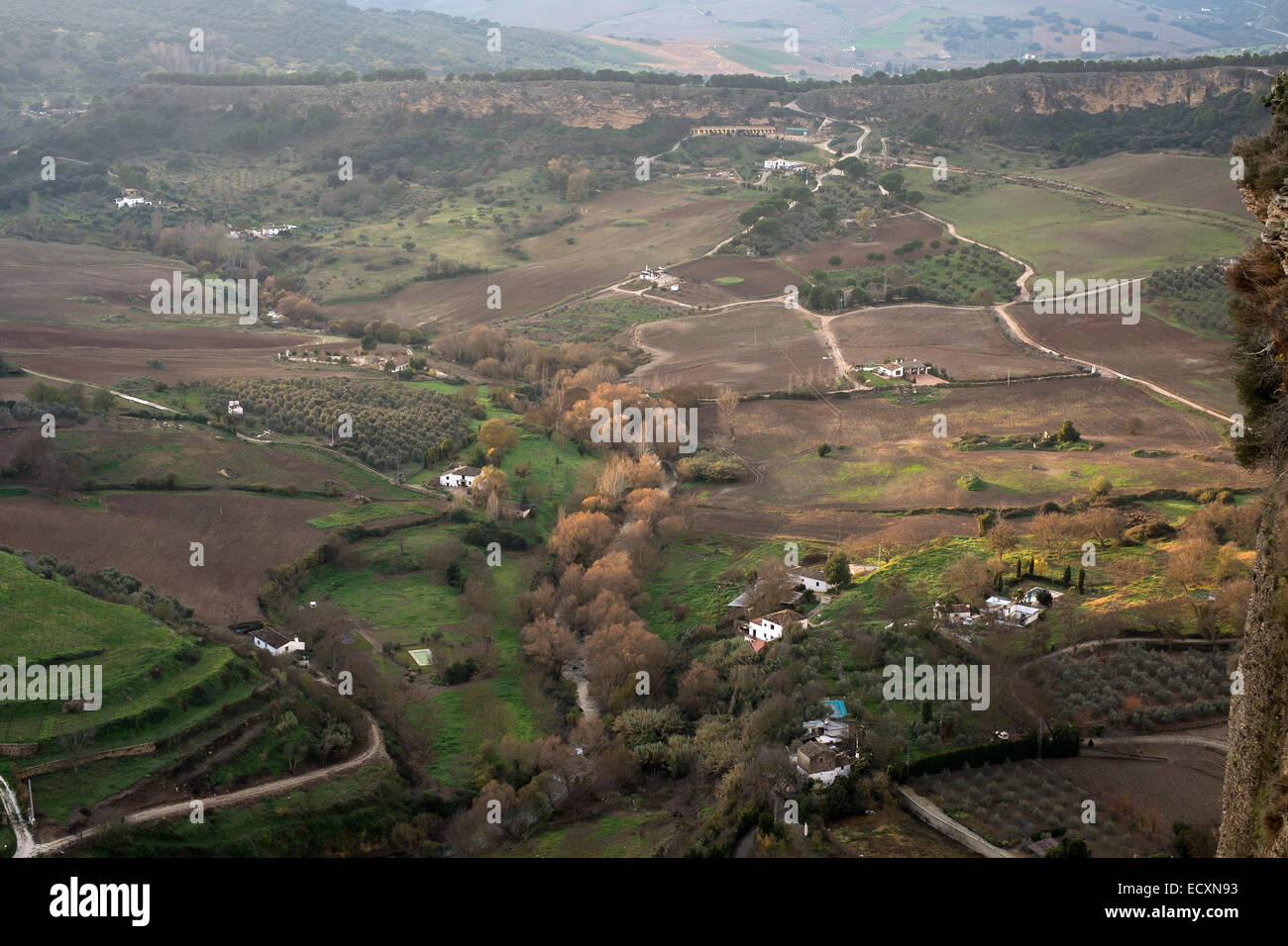 A view of the valley in Ronda, Spain Stock Photo - Alamy