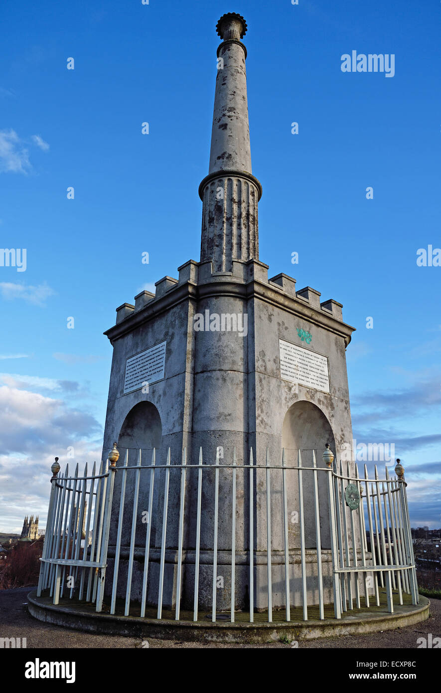 Monument on top of Dane John Mound, Canterbury, Kent, UK Stock Photo ...