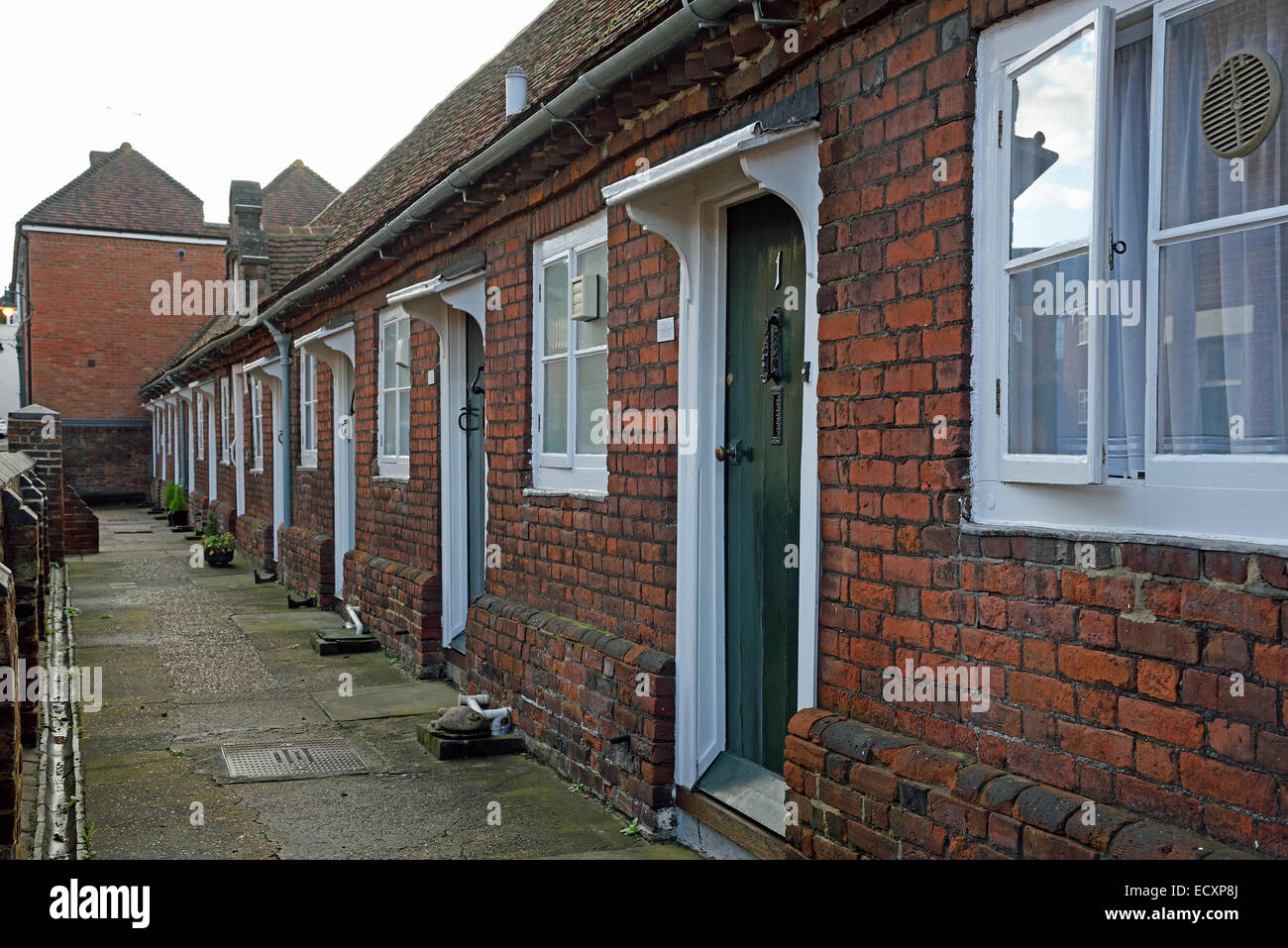 Almshouses at Maynard and Cotton´s Hospital, Canterbury, Kent, UK Stock ...