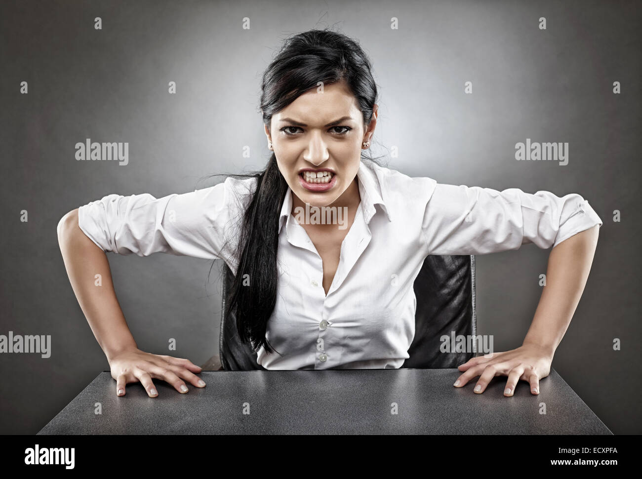 Woman bearing teeth hi-res stock photography and images - Alamy