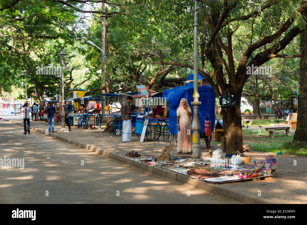 Kerala, India - Cochin. Waterfront market area. Fort Square Stock Photo ...