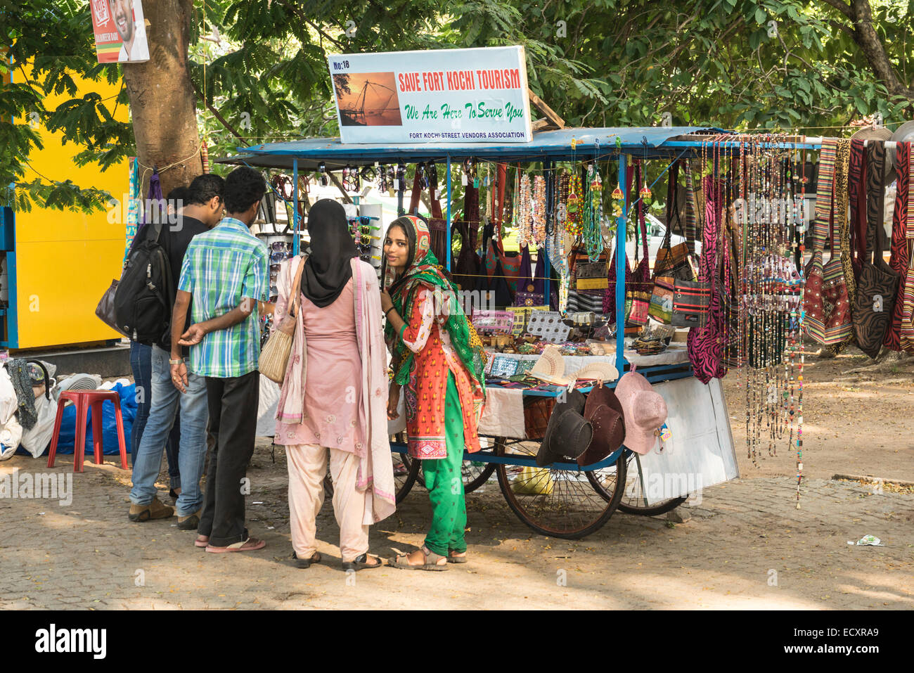 Kerala, India - Cochin. Waterfront market area Stock Photo - Alamy