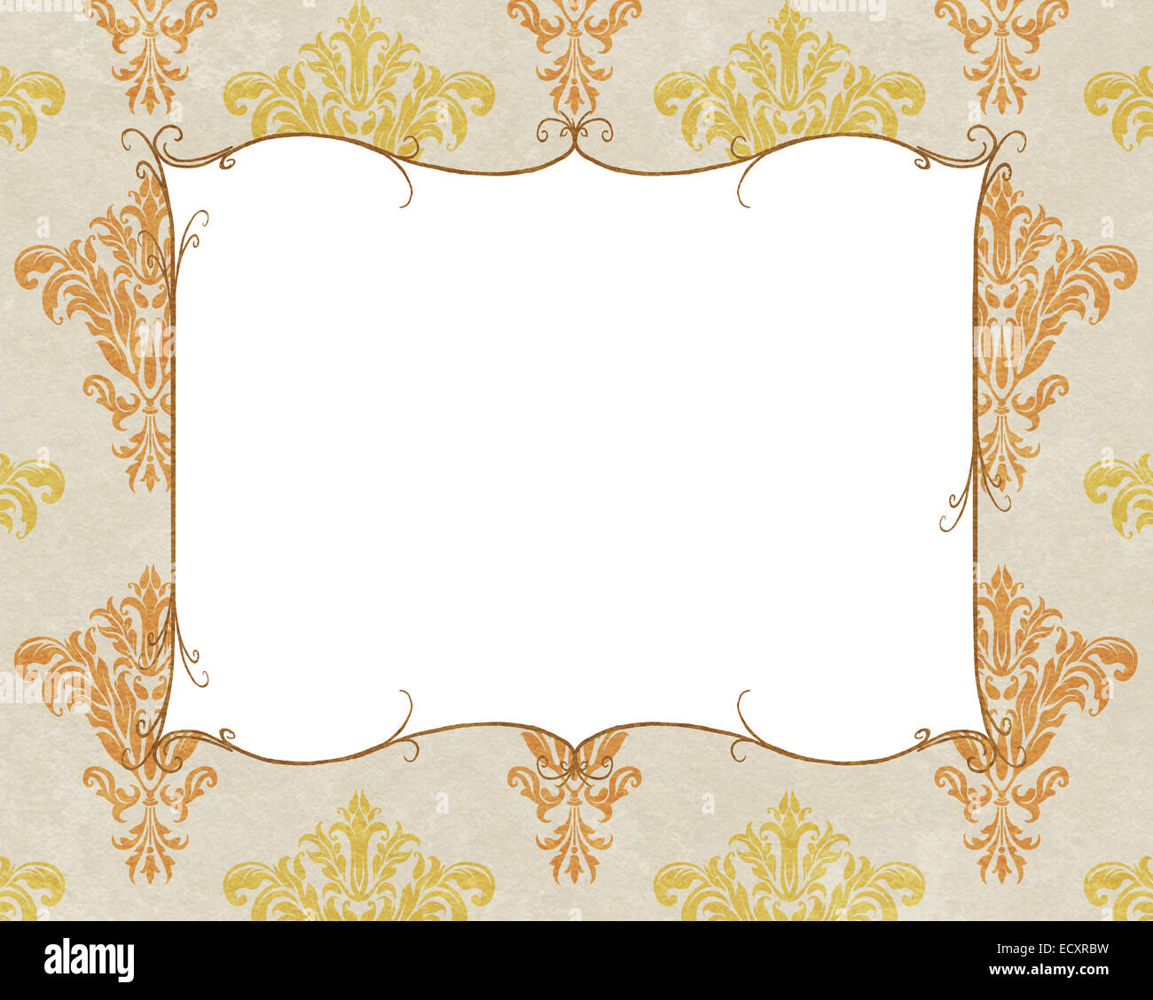 Pretty Damask Frame Stock Photo - Alamy