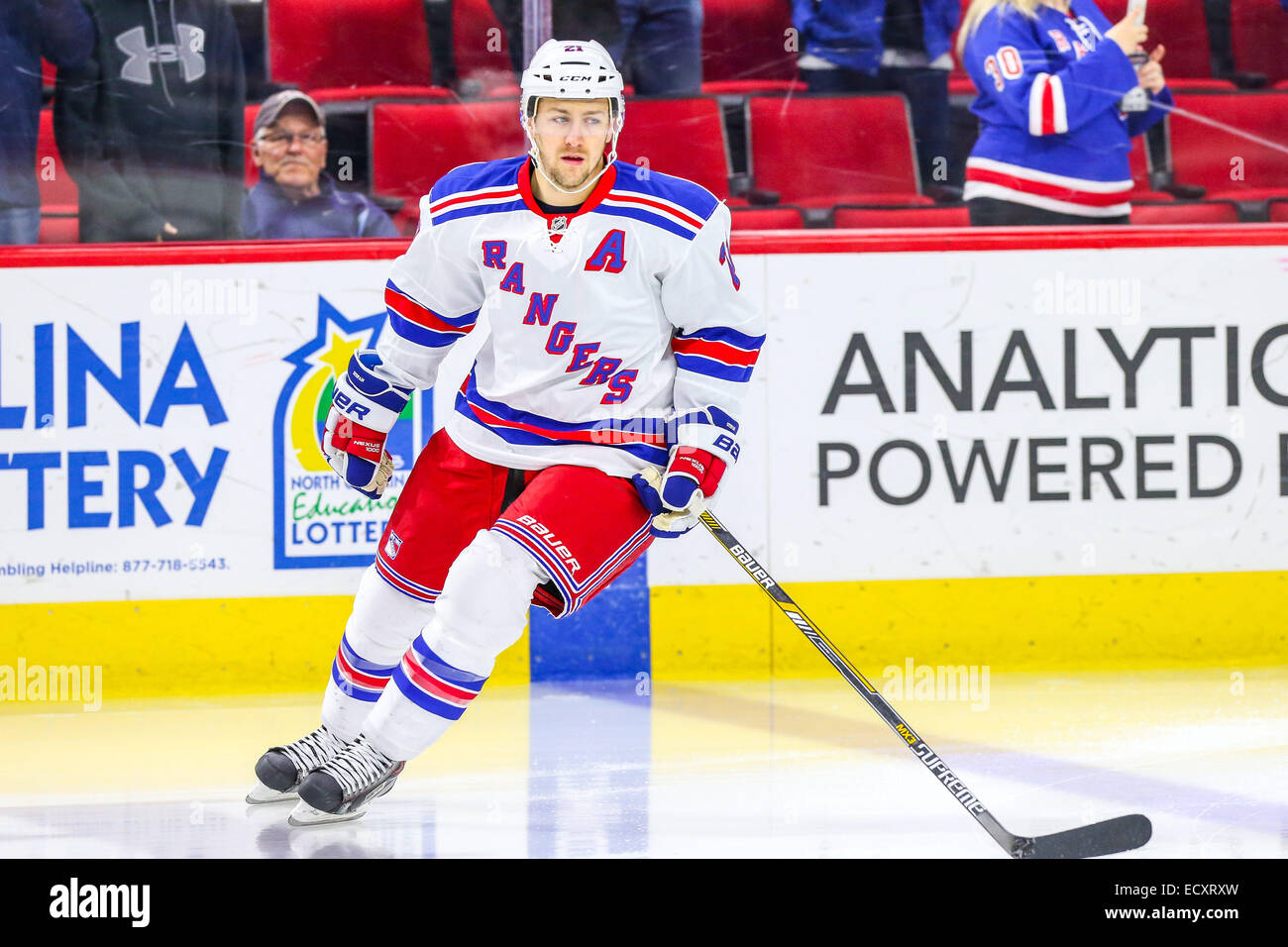 Raleigh, North Carolina, USA. 20th Dec, 2014. New York Rangers center ...
