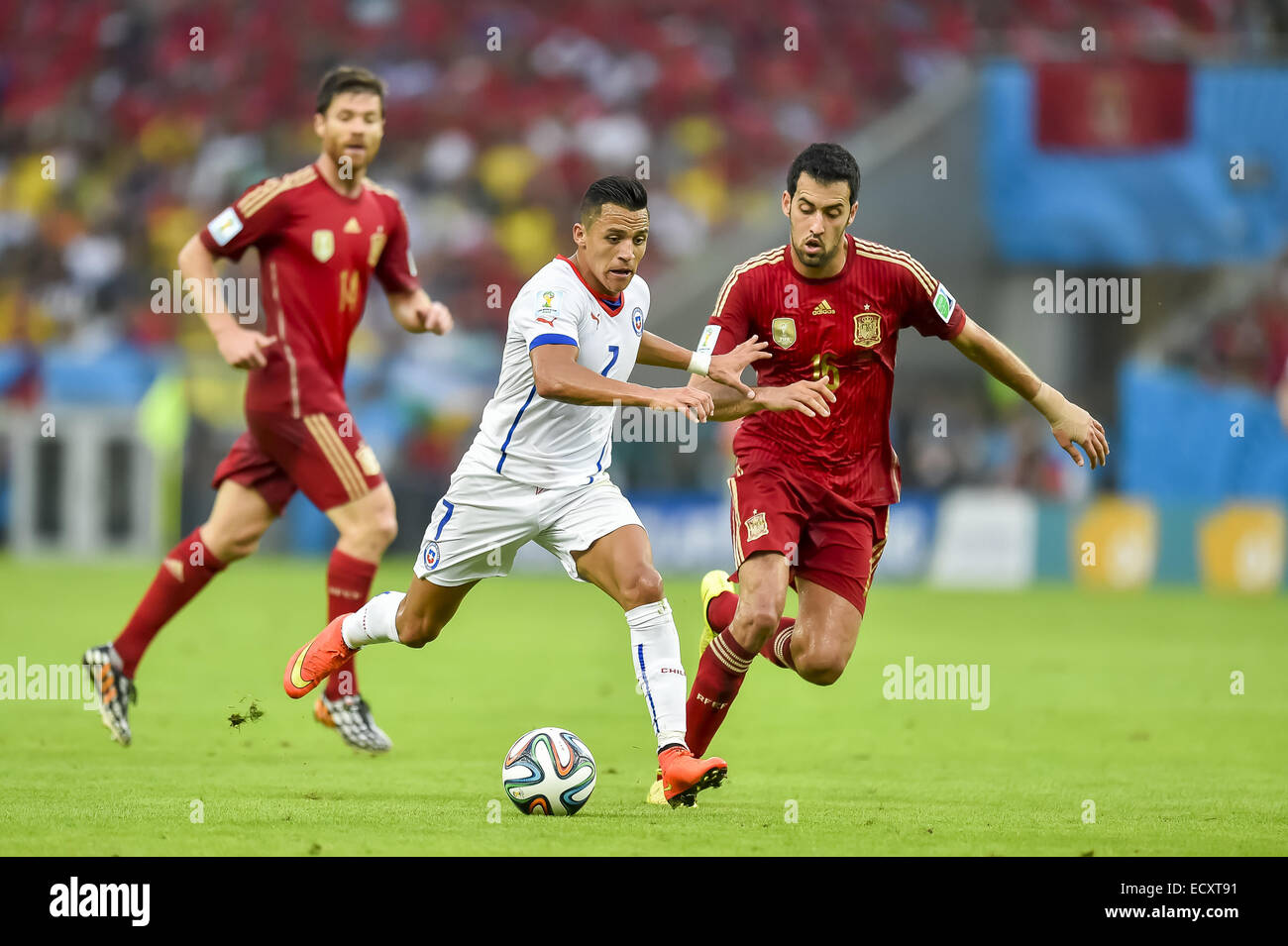 2014 FIFA World Cup - Group B match, Spain v Chile - held at Maracana ...