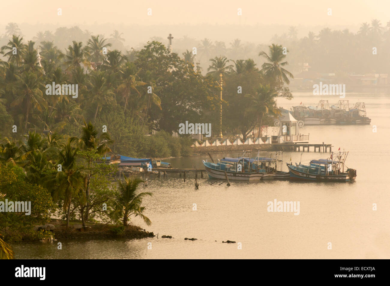 Kerala, India - Cochin. Lagoons and islands, backwaters Stock Photo - Alamy