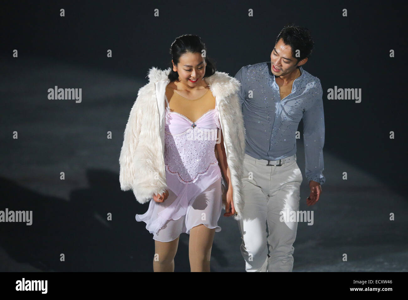 (L-R) Mao Asada, Daisuke Takahashi, December 21, 2014- Figure Skating : Christmas on Ice 2014 at ...