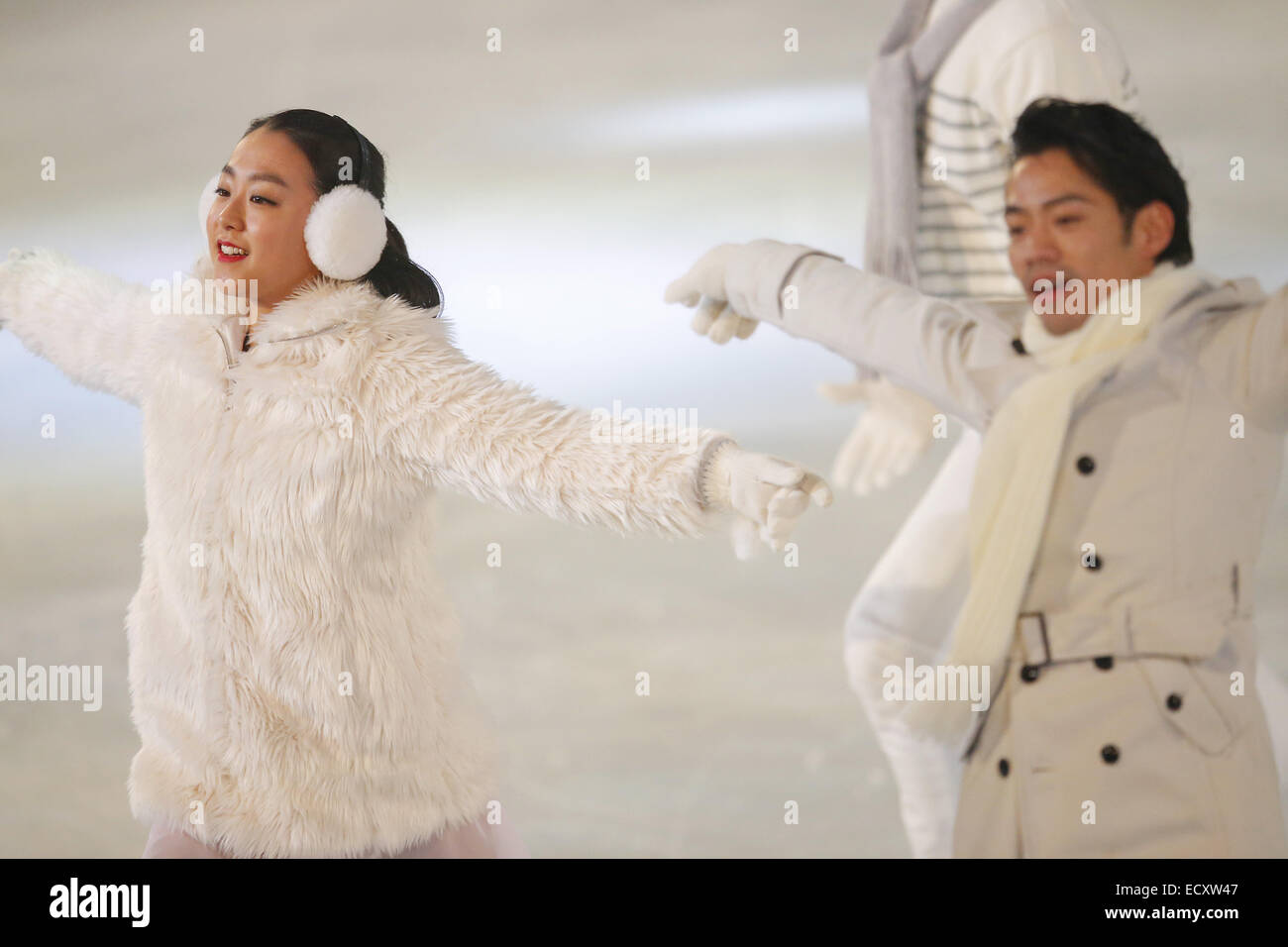 (L-R) Mao Asada, Daisuke Takahashi, December 21, 2014- Figure Skating : Christmas on Ice 2014 at ...