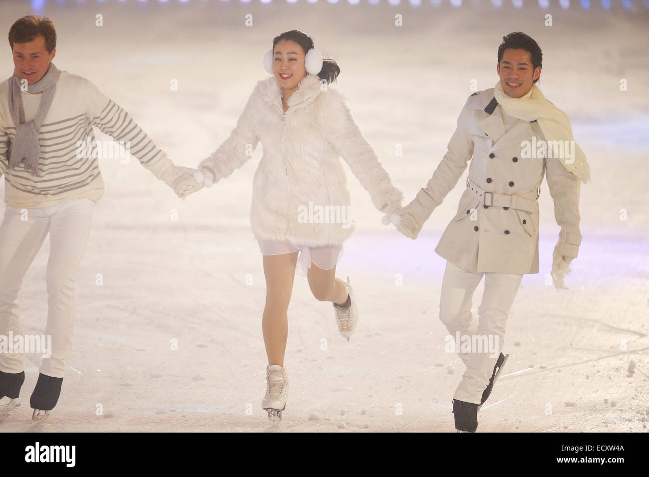 (L-R) Mao Asada, Daisuke Takahashi, December 21, 2014- Figure Skating : Christmas on Ice 2014 at ...