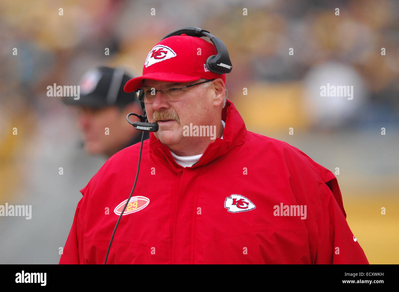 Dec 21st, 2014: Head Coach Andy Rieid during the Pittsburgh Steelers vs ...